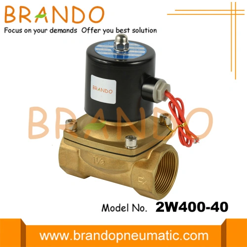 2W400-40 1-1/2'' Brass Electric Solenoid Valve DC24V AC220V China Manufacturers Suppliers ...